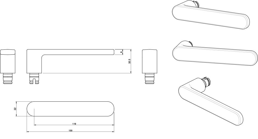 Lever 106 | ASSA ABLOY