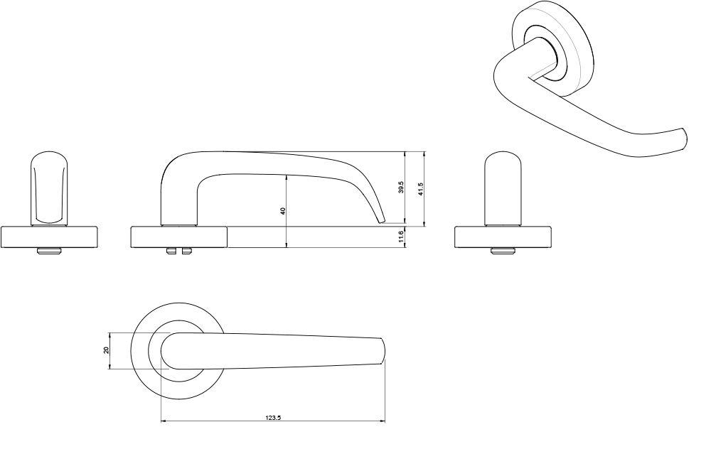 Lever 180 | ASSA ABLOY