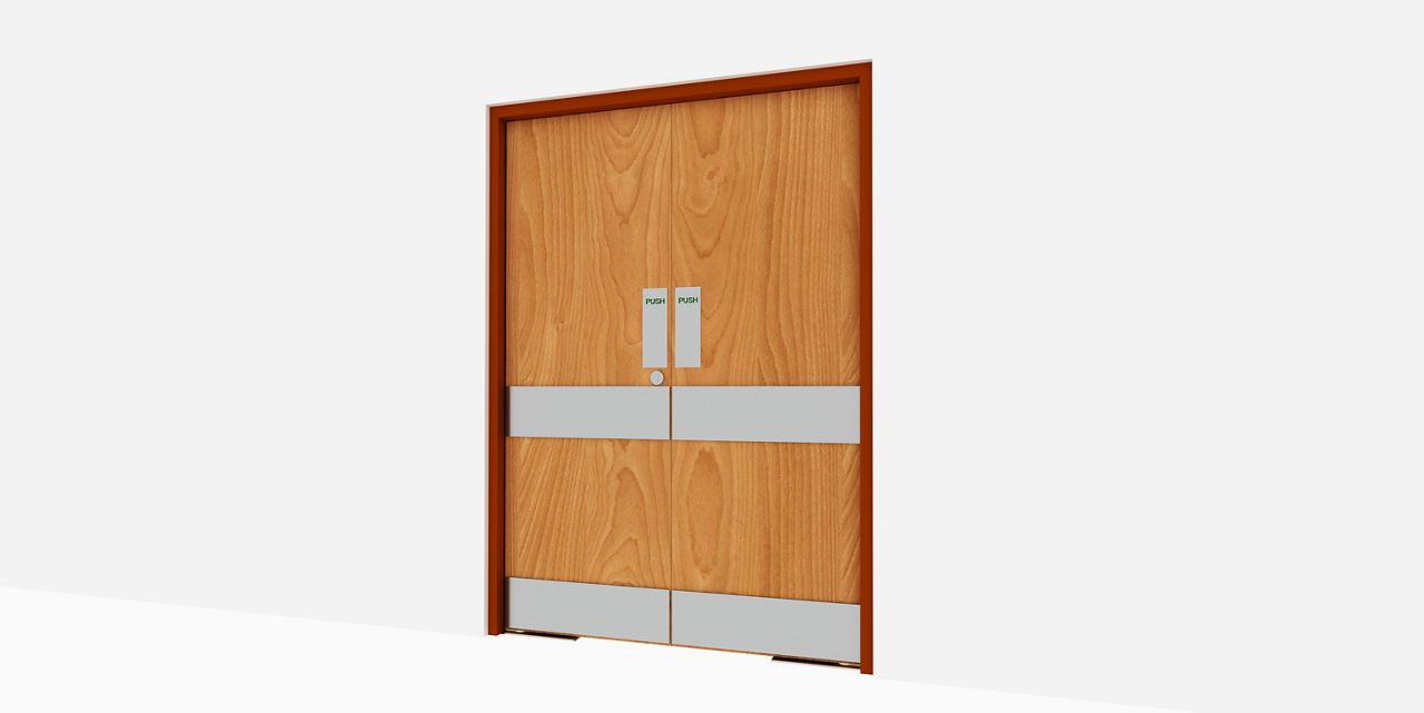 Wooden Doorset, Non-Fire Rated Double Action Door - Double | ASSA ABLOY