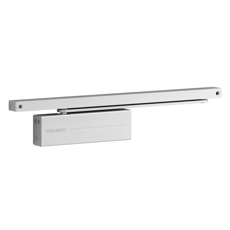 Door closer with Cam-Motion® technology and slide arm for single action ...