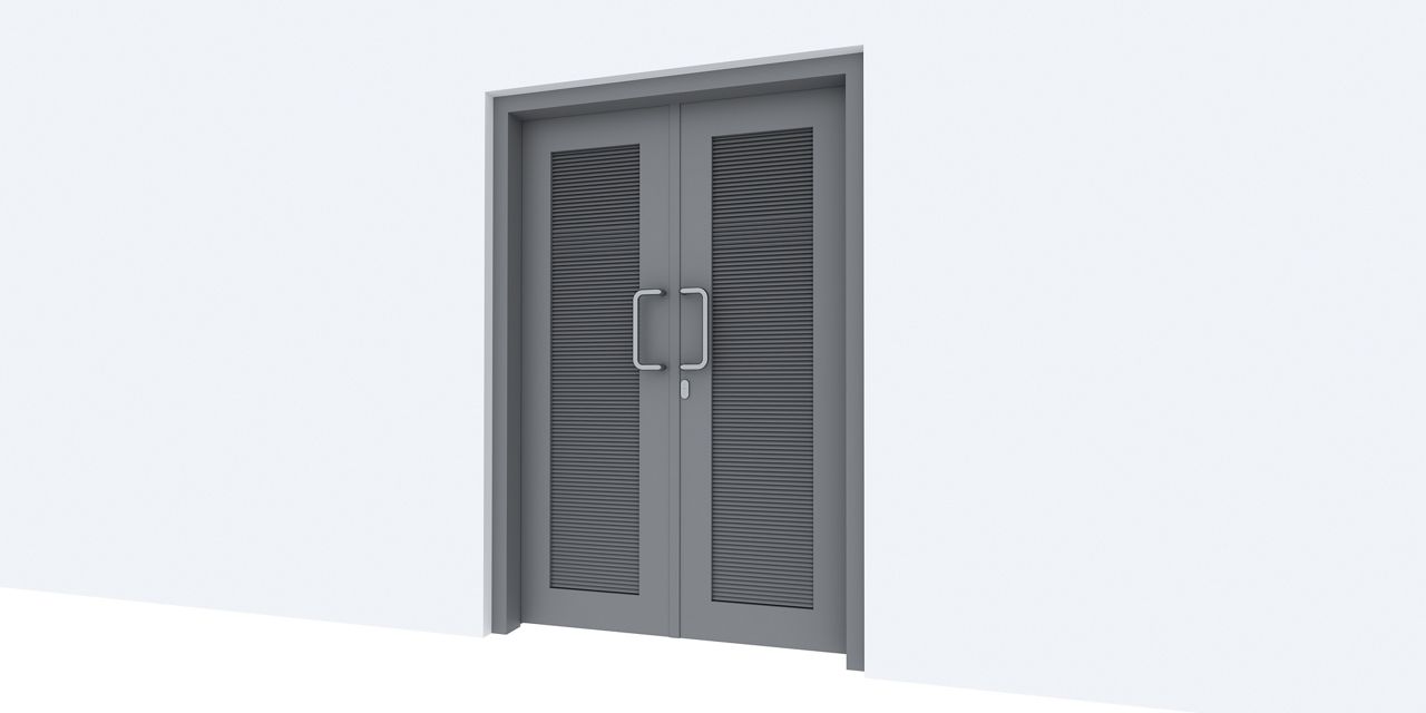 Steel Doorset Louver Door– Double | ASSA ABLOY Steel Doorset Louver Door– Double | ASSA ABLOY