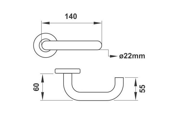ENOX Mortise Door Handle Tube EMH-SS-028 | Enox India